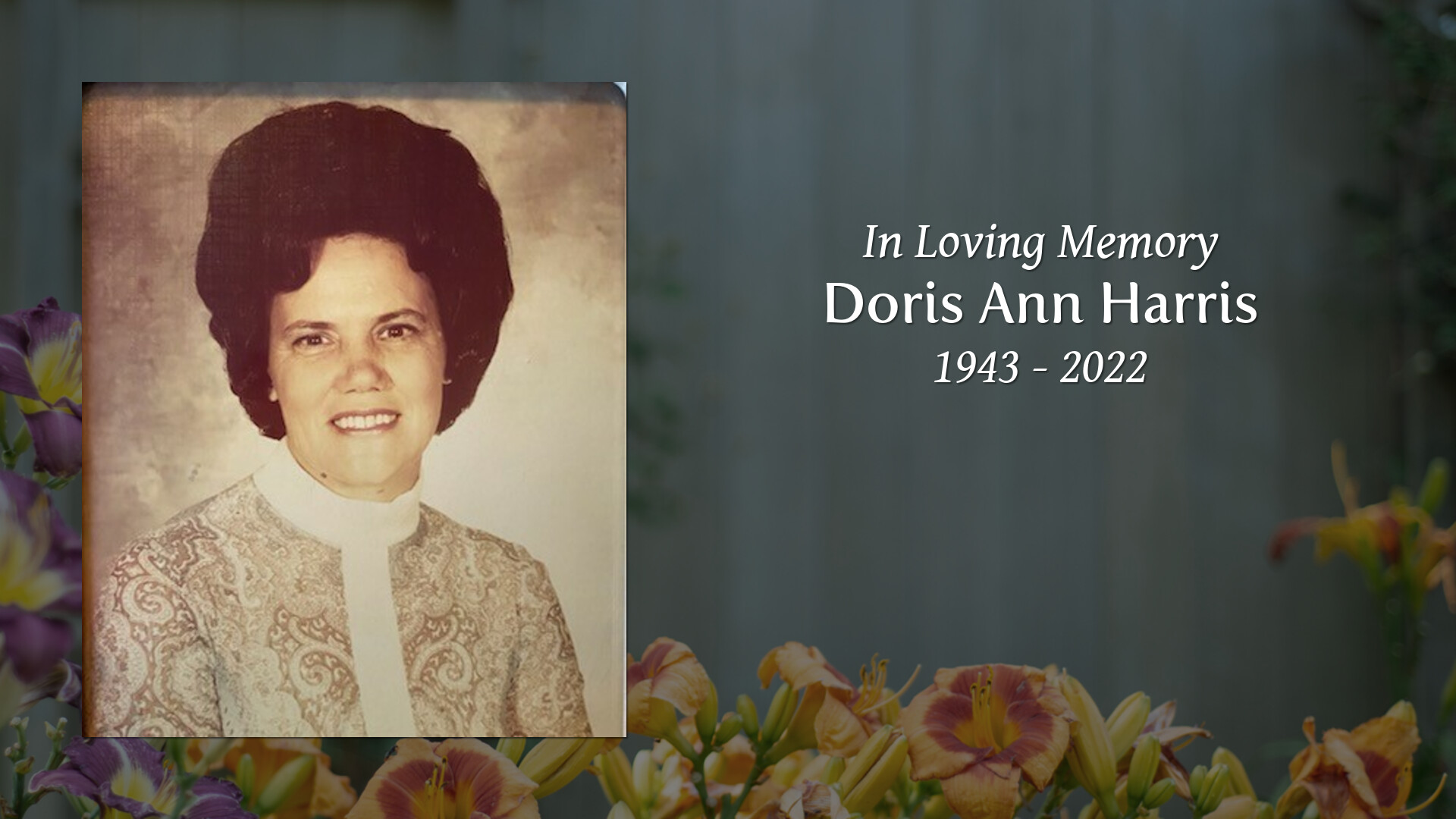 Doris Ann Harris - Tribute Video
