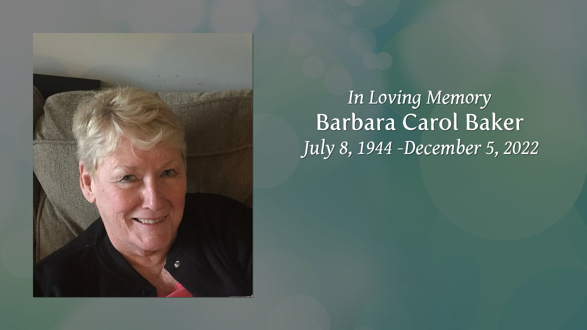 Barbara Carol Baker - Tribute Video