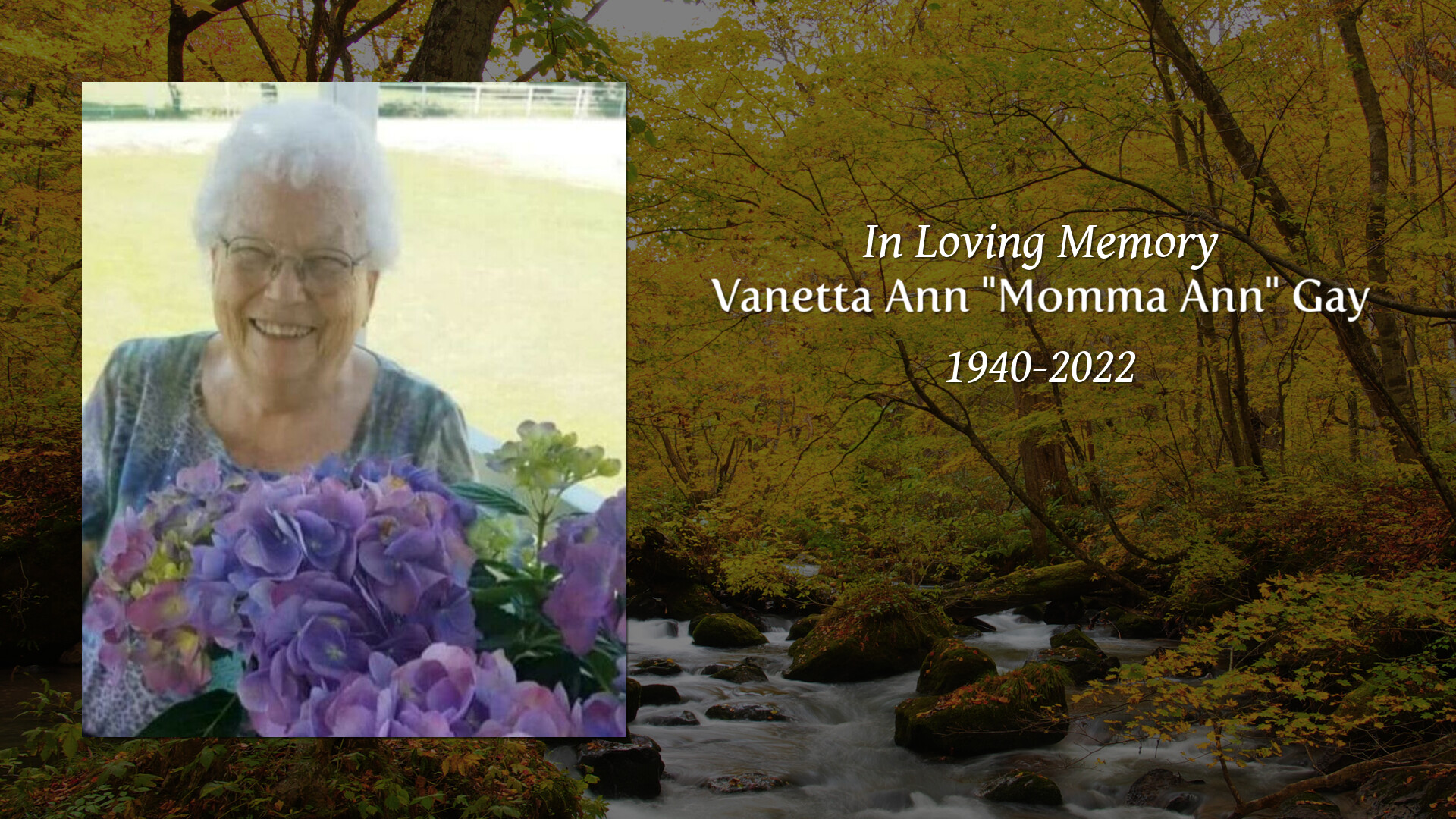 Vanetta Ann "Momma Ann" Gay - Tribute Video