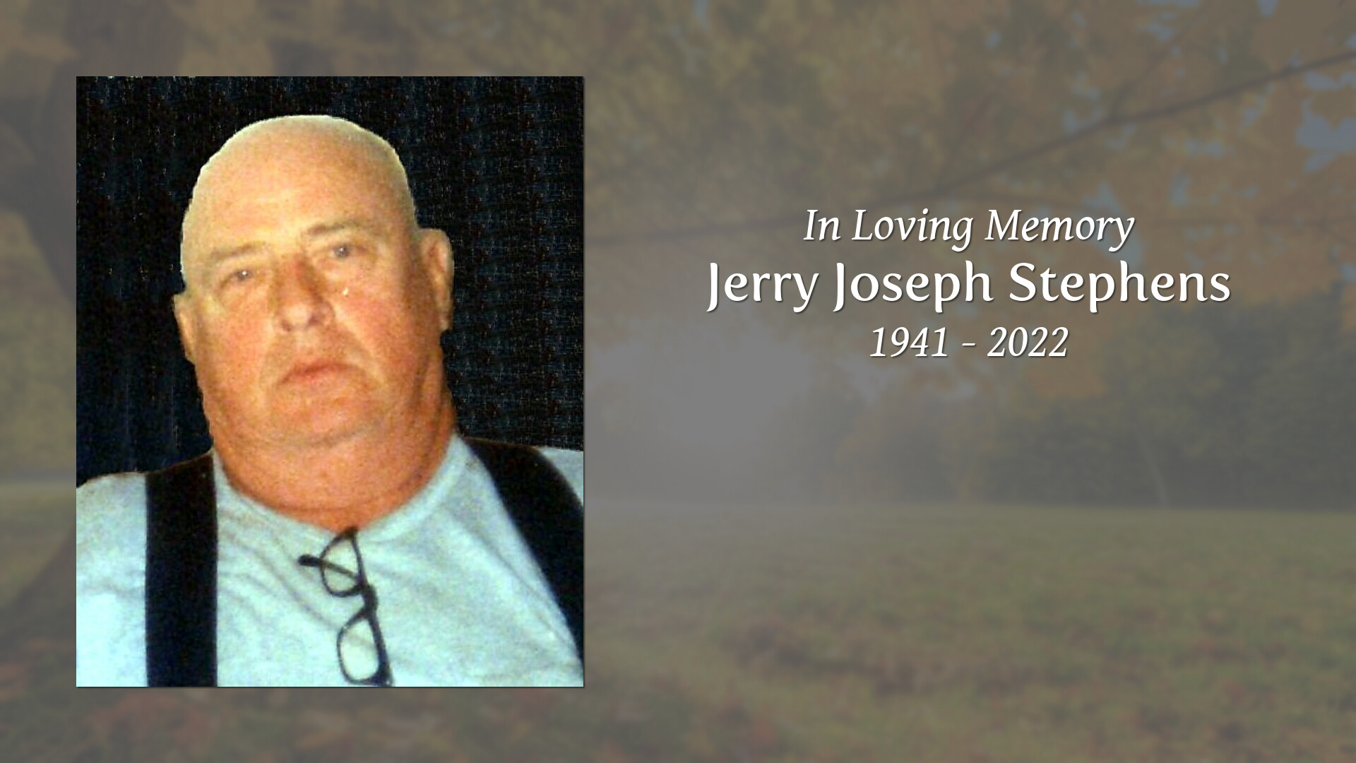 Jerry Joseph Stephens - Tribute Video