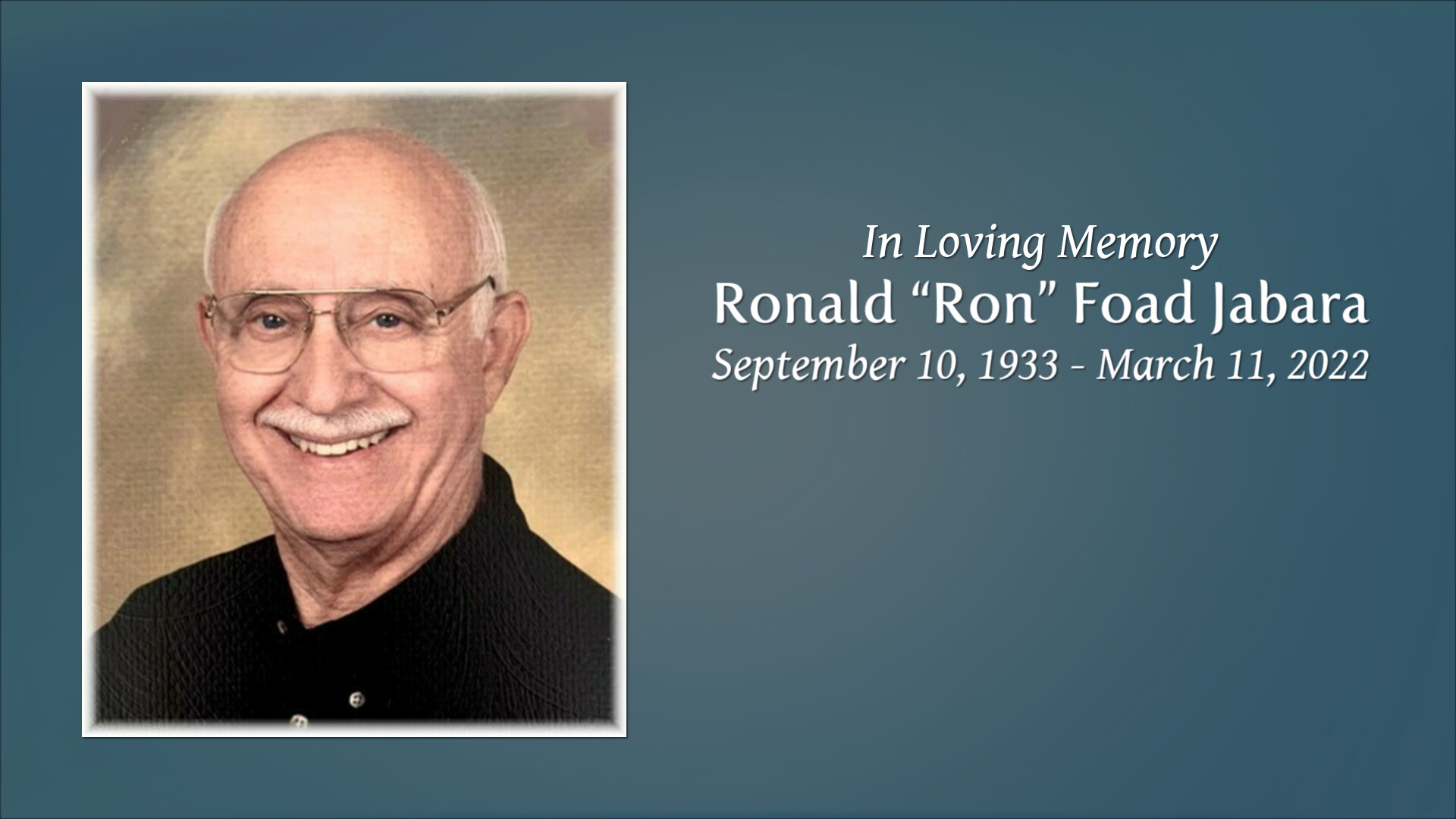 Ronald “Ron” Foad Jabara - Tribute Video