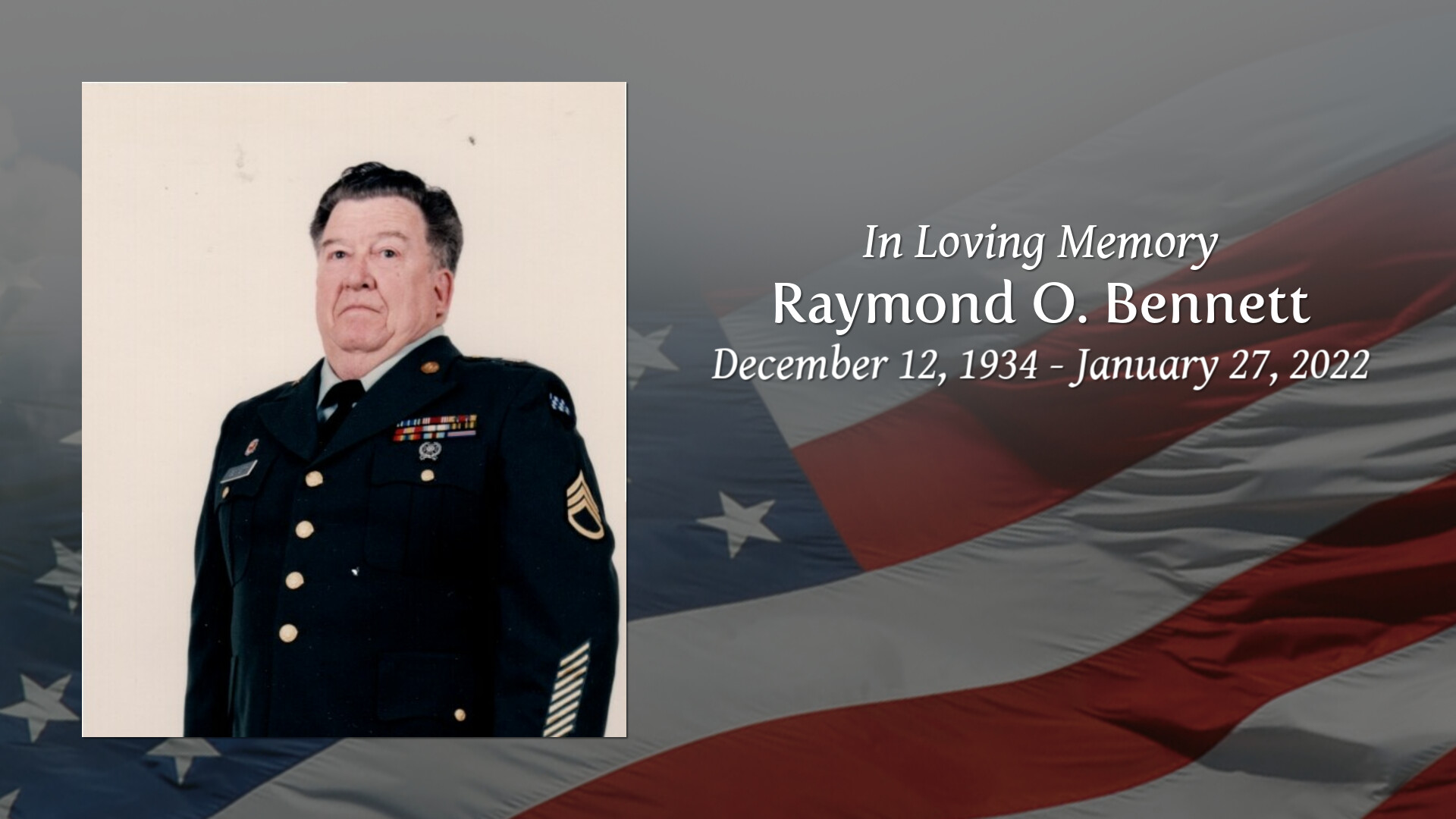 Raymond O. Bennett - Tribute Video