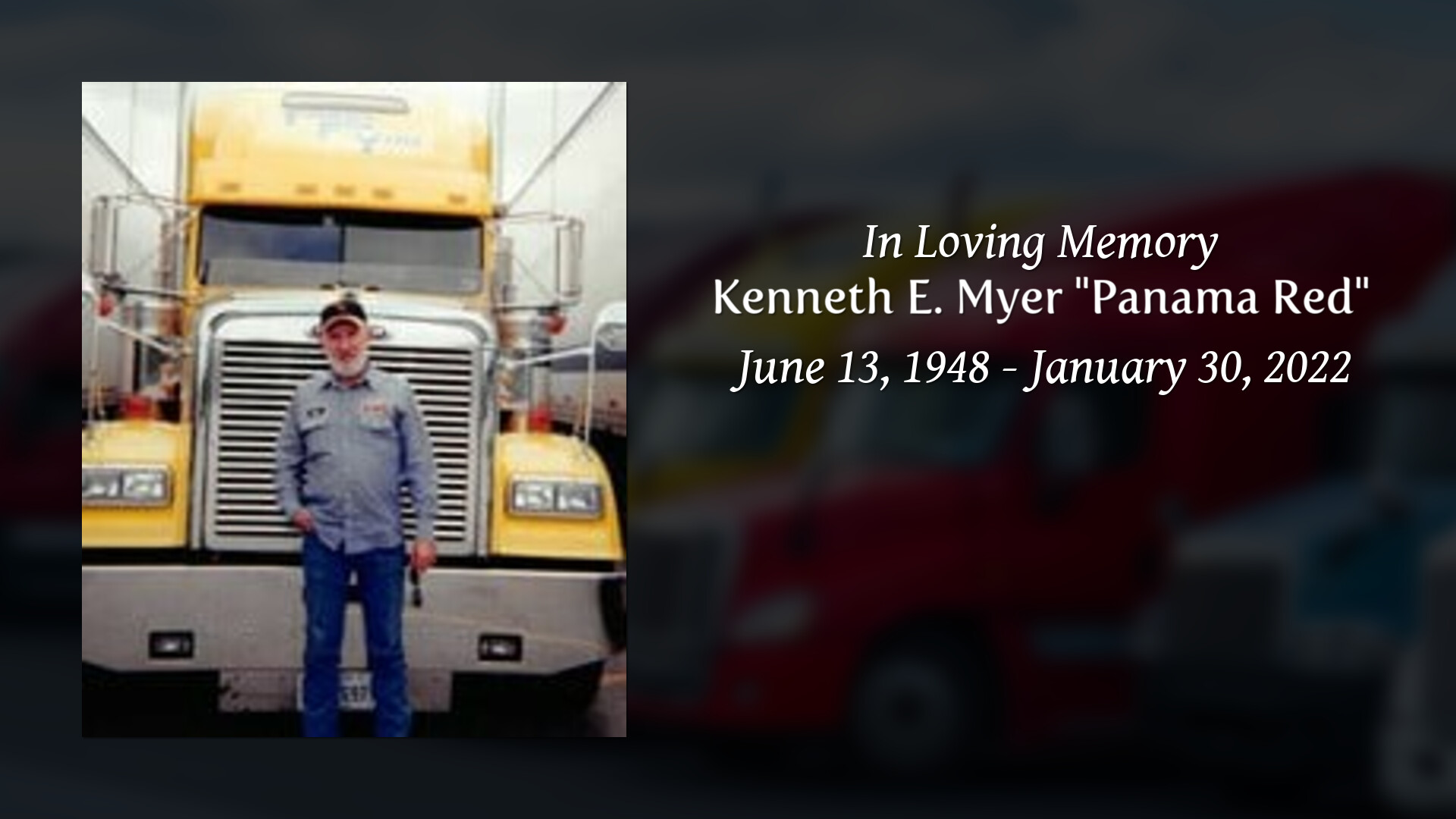 Kenneth E. Myer "Panama Red" - Tribute Video