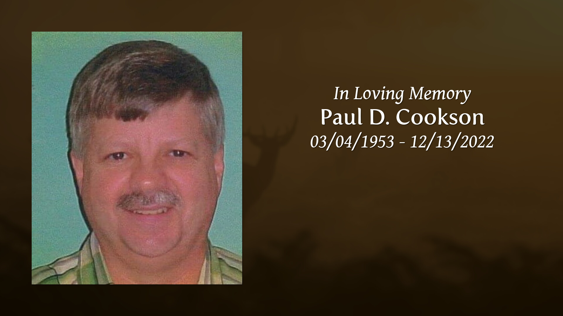 Paul D. Cookson - Tribute Video