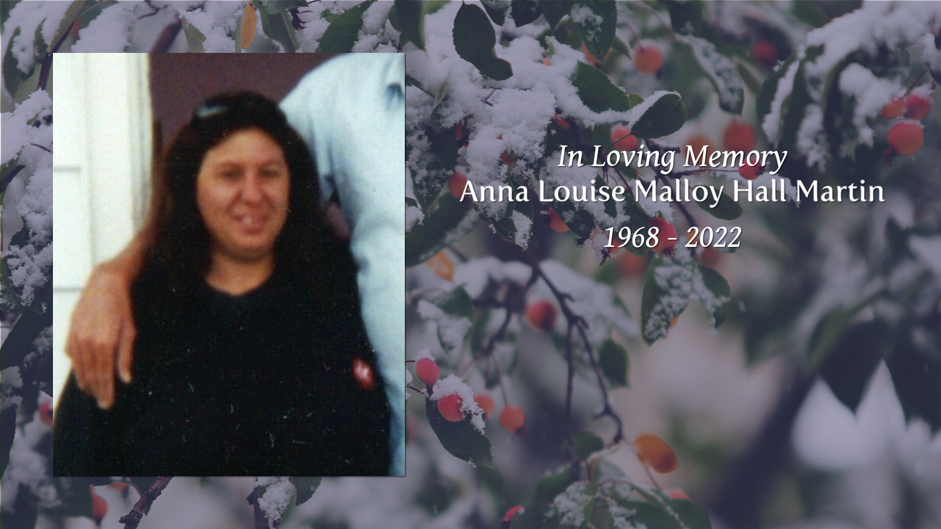 Anna Louise Malloy Hall Martin - Tribute Video