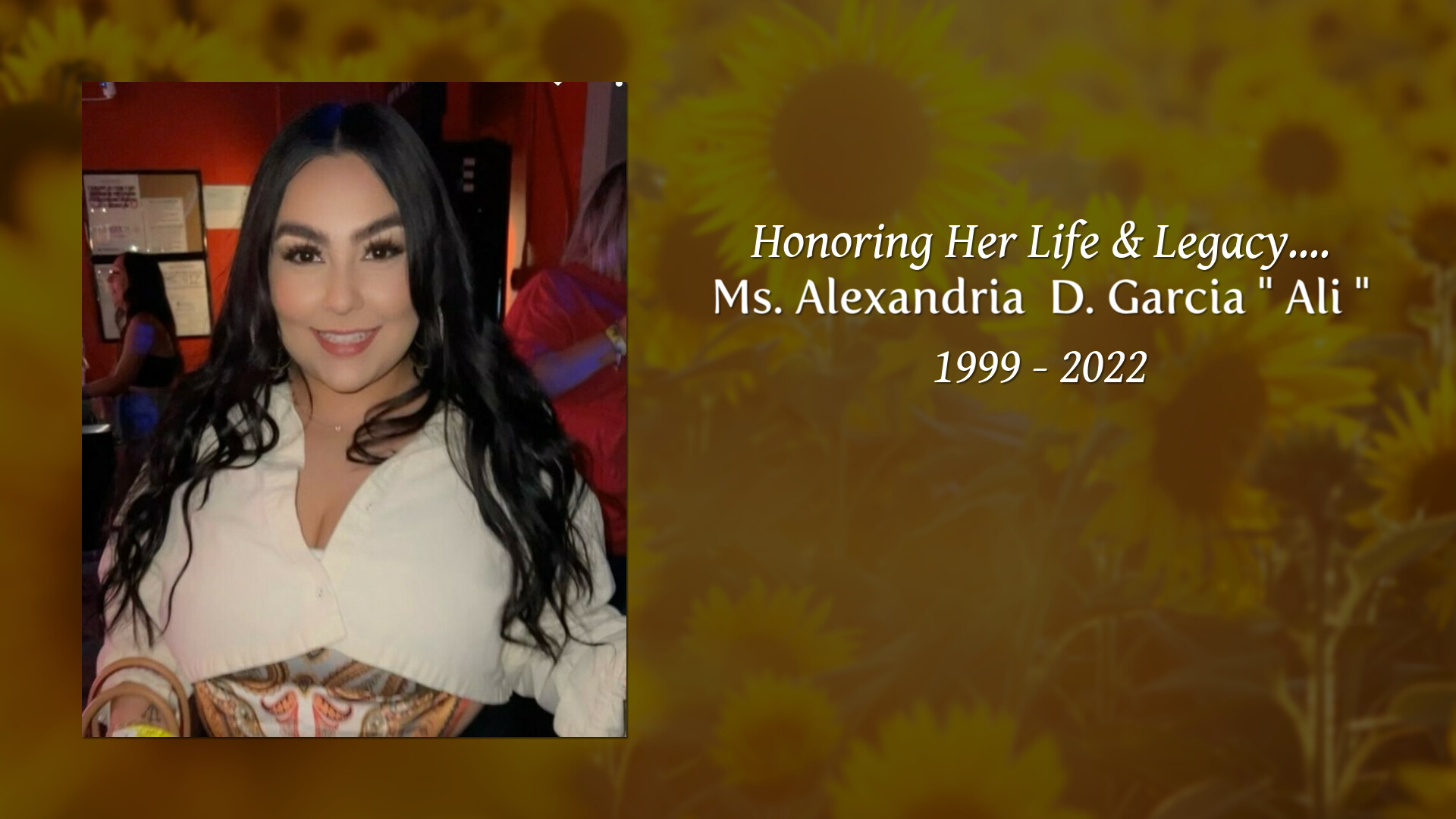 Ms. Alexandria D. Garcia " Ali " - Tribute Video