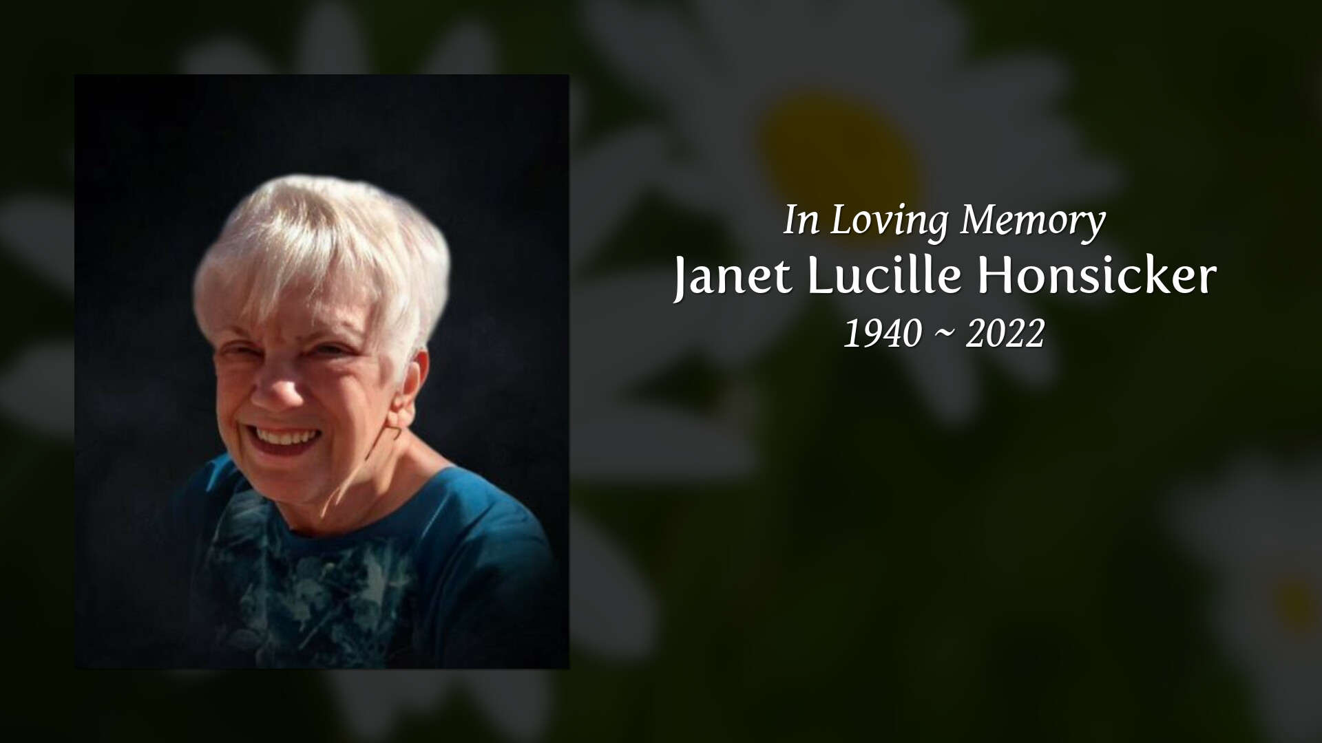 Janet Lucille Honsicker - Tribute Video