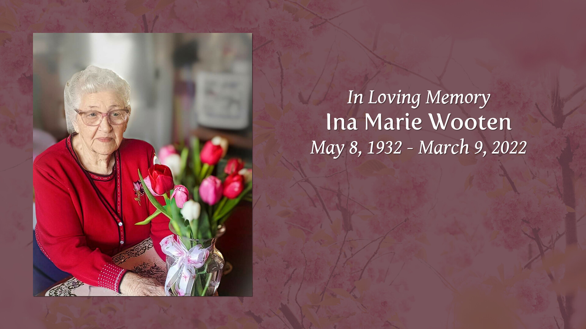 Ina Marie Wooten - Tribute Video