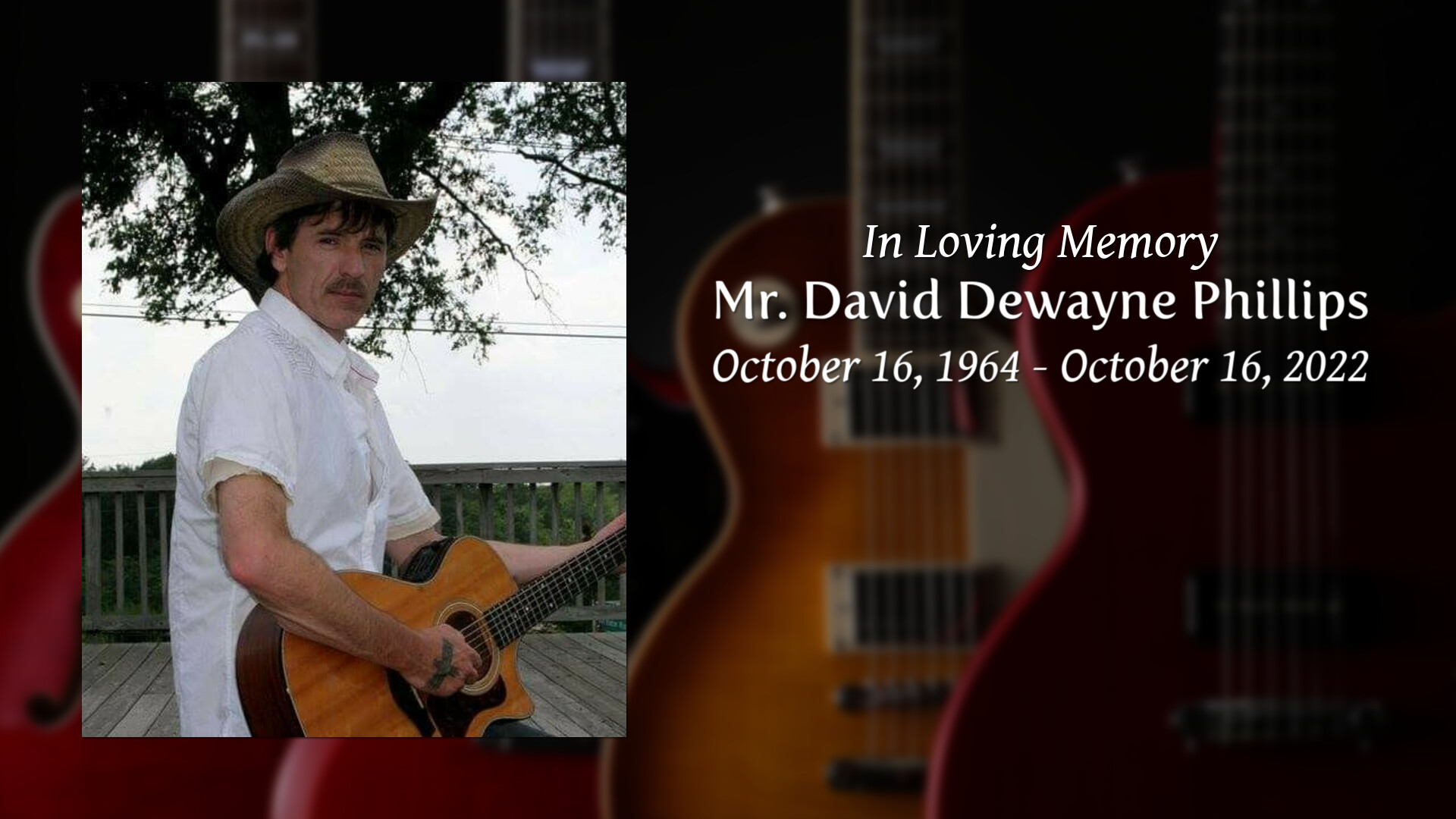 Mr. David Dewayne Phillips - Tribute Video