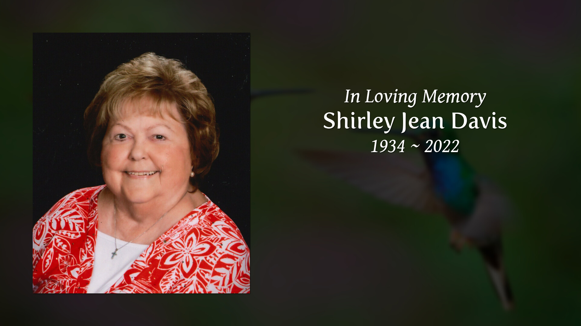 Shirley Jean Davis - Tribute Video