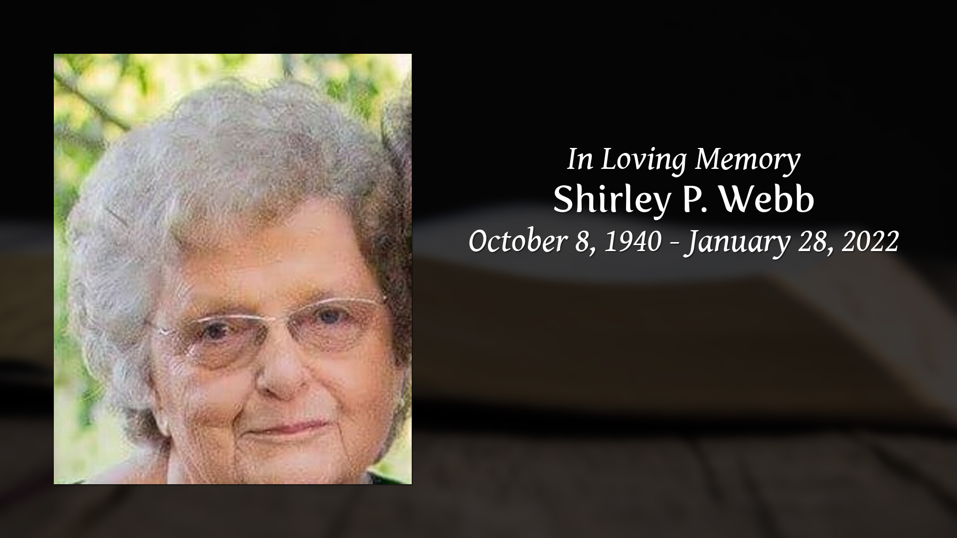 Shirley P. Webb - Tribute Video