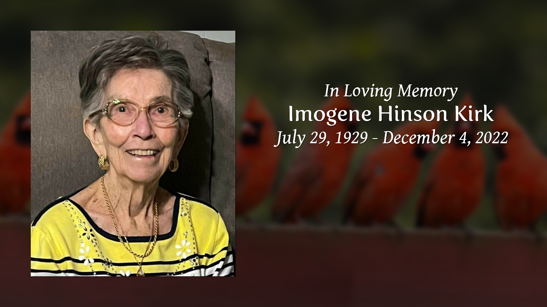 Imogene Hinson Kirk - Tribute Video