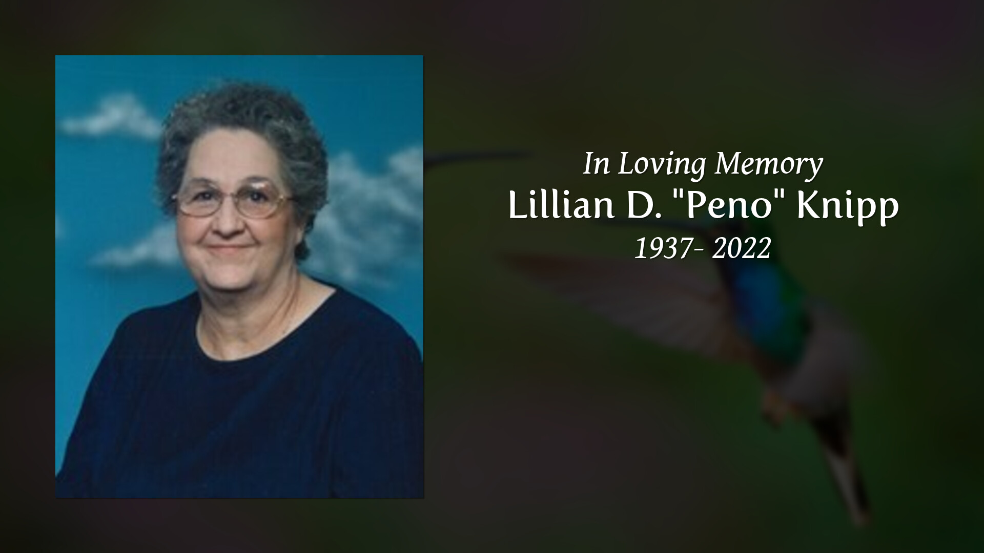 Lillian D. "Peno" Knipp - Tribute Video
